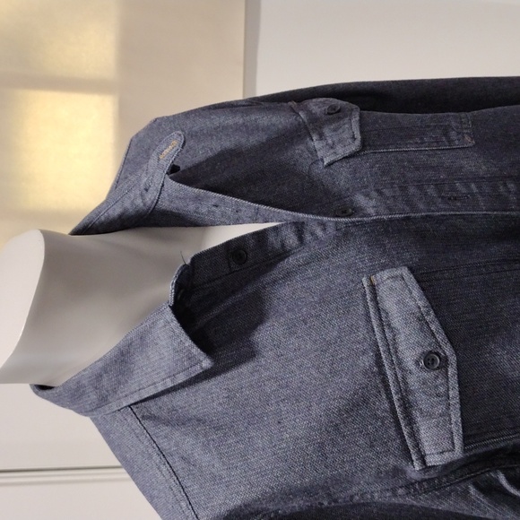 Goodfellow & Co | Shirts | Goodfellow And Co Blue Herringbone Denim ...
